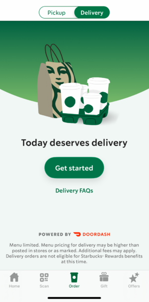 Starbucks app gets delivery boost from DoorDash - About Starbucks