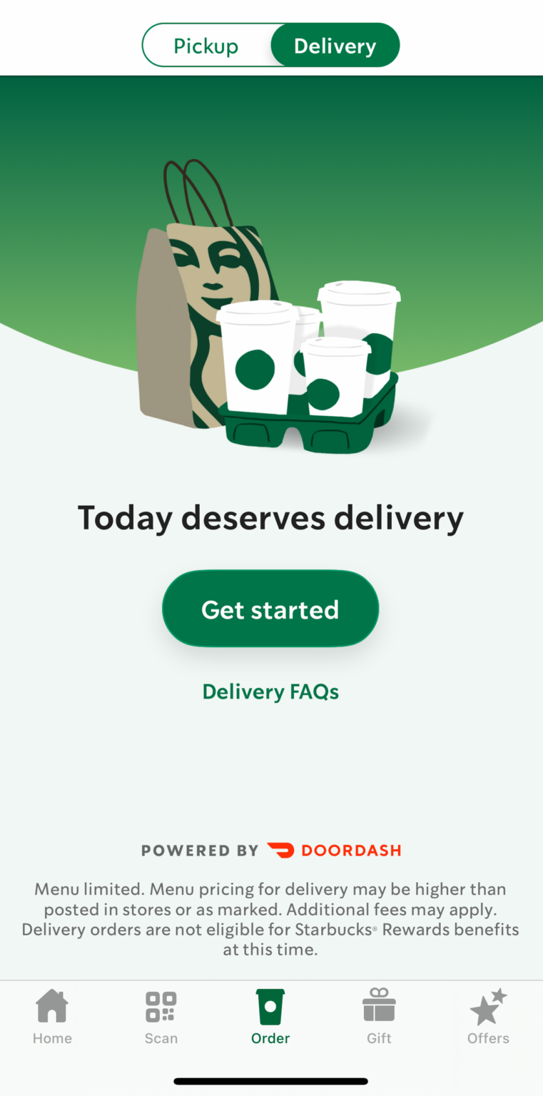 Starbucks app gets delivery boost from DoorDash - About Starbucks