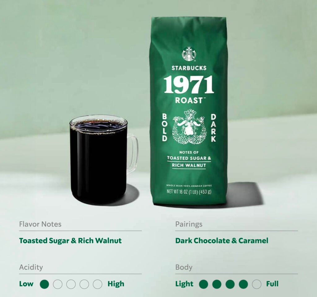 Introducing Starbucks 1971 Roast, the new dark roast coffee inspired by ...